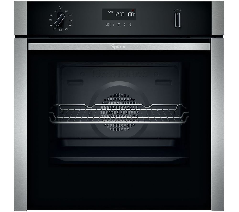 Neff B6ACH7HH0B Single Oven Electric Slide & Hide Wifi Stainless Steel
